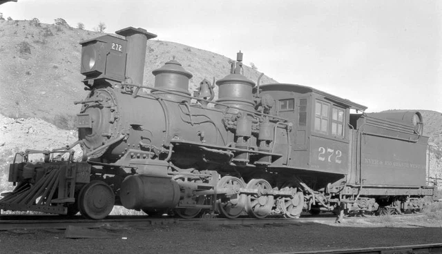 D&RGW DENVER RIO Grande Western Railway Narrow Gauge, No 272 Old Train ...