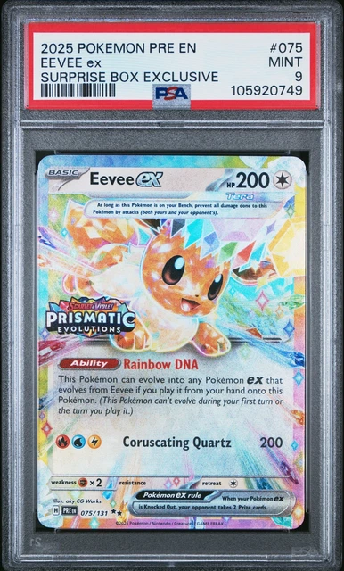 2025 POKEMON PRE En-Prismatic Evolutions Surprise Box Exclusive Eevee ...