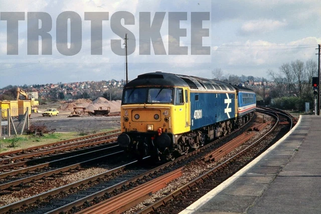 35MM SLIDE BR British Rail Diesel Loco Class 47 47801 1992 Salisbury ...