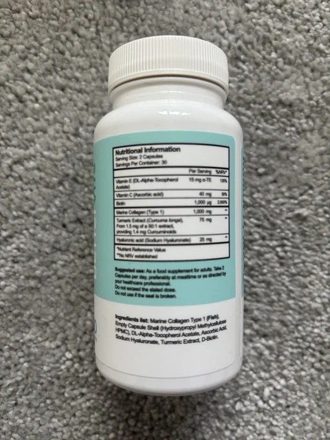 BETTERVITS COLLAGEN COMPLEX Hyaluronic Acid Turmeric 60 capsules £16.15 ...