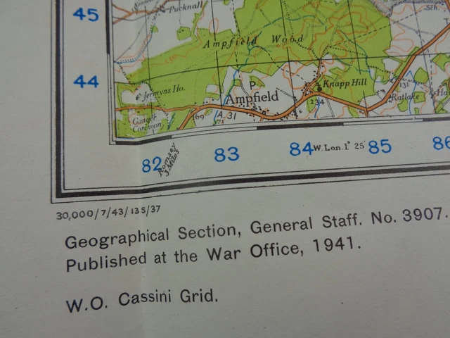 WW2 RAF WING COMMANDER'S WAR OFFICE map of "WINCHESTER" £14.99 ...