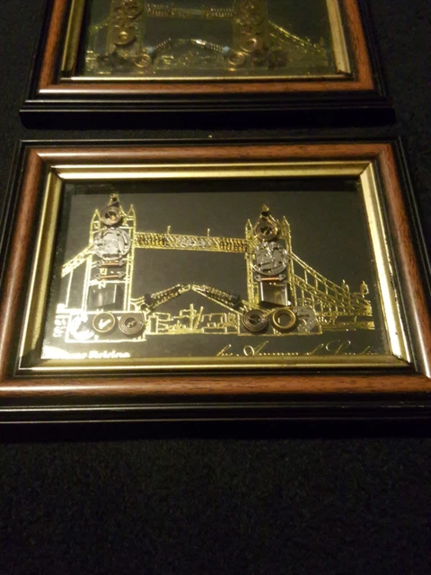 RETRO PAIR OF Tower Bridge Collages.by Ammon Of London.watch Parts. £13 ...