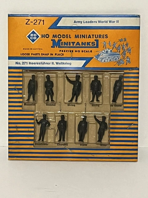 NEW ROCO Z-271 Minitanks / Soldiers WWII 1/87 HO Scale Leaders of World ...