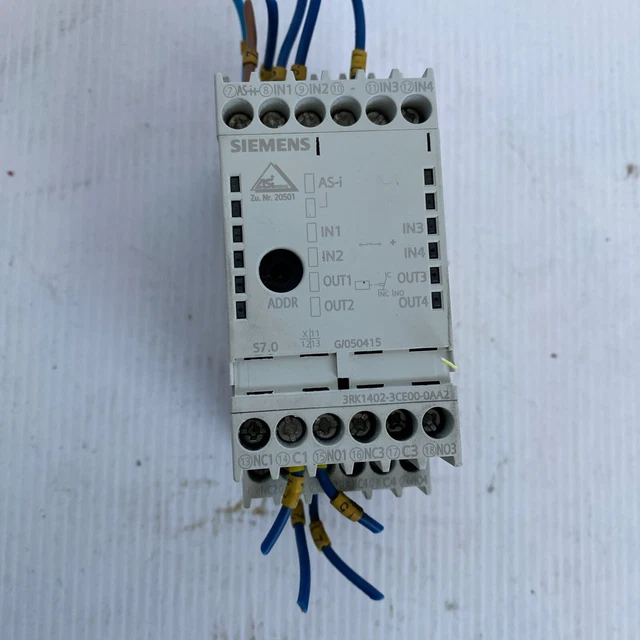 SIEMENS 3RK1402-3CE00-0AA2 CONTROL Module ASi MODUL 4 in / 4 out $199. ...
