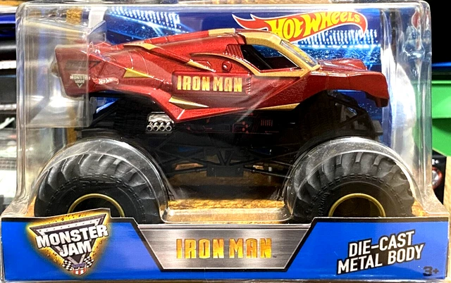 2017 HOT WHEELS Monster Jam 1/24 Scale IRON MAN Monster Truck DAMAGED ...