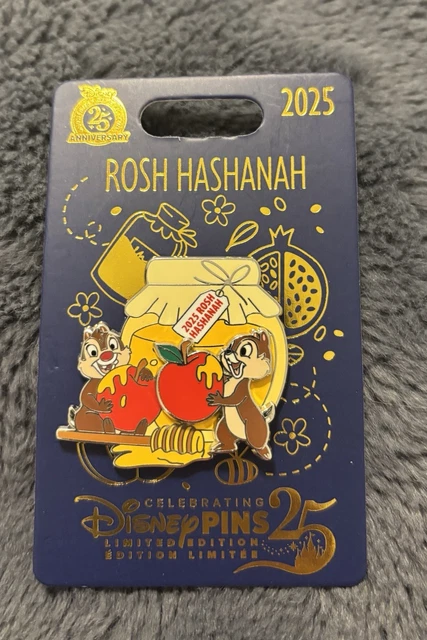 2025 DISNEY PARKS Chip & Dale Rosh Hashanah Pin Limited Edition Of Only ...