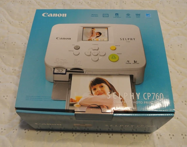 CANON SELPHY CP760 Compact Photo Thermal Printer New Open box blue $38. ...