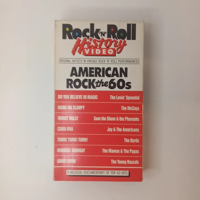 VHS MOVIE VINTAGE Classic American Rock The 60s Rock N Roll Artists ...