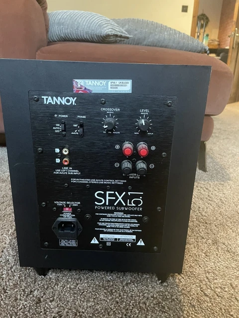 TANNOY EFX / SFX 5.1 100W Active Powered Subwoofer Superb Bass Hi-Fi Black £50.00 - PicClick UK