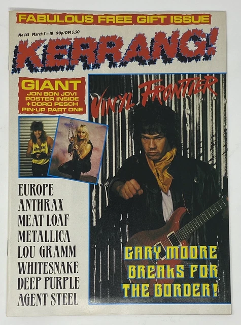 VINTAGE KERRANG! 80S Metal Magazine March No. 141 90p Metallica Anthrax ...