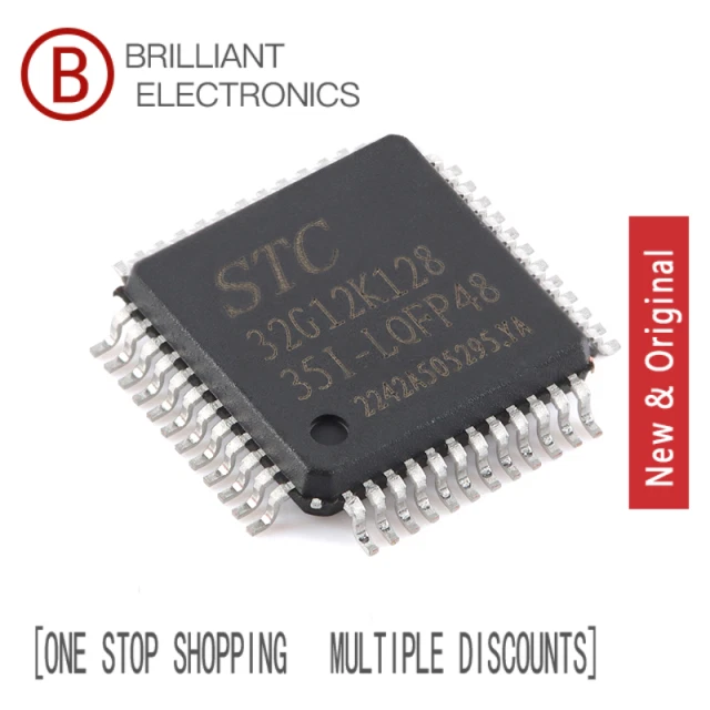 (10 PCS)STC32G12K128-35I-LQFP48 32-BIT 8051 Core Microcontroller Chip ...