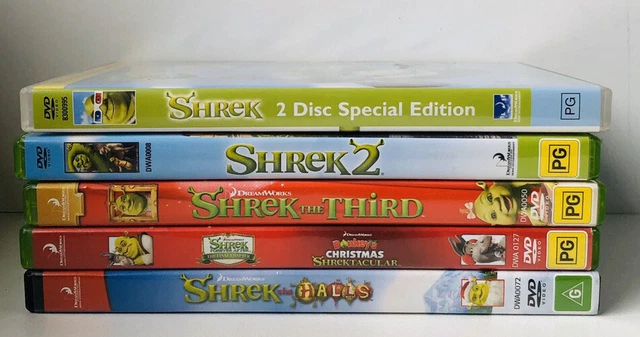 SHREK, SHREK 2, Shrek The Third, Shrek Forever After & Shrek The Halls DVD Set £10.91 - PicClick UK