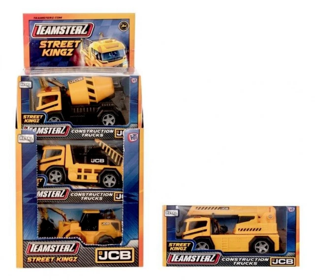 JCB CONSTRUCTION SERIES Vehicles - Digger Mixer Crane Skip Lorry Kids ...