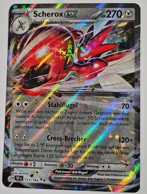 POKEMON KARTE SCHEROX ex 111/162 Gewalten der Zeit Near Mint | Deutsch ...