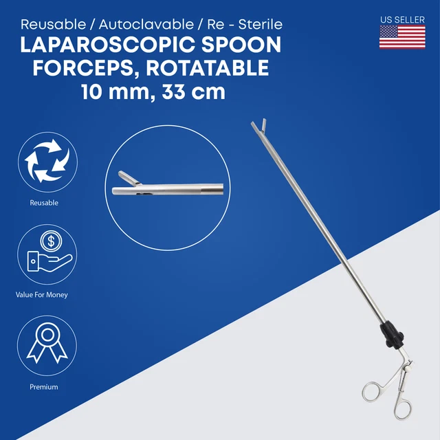 LAPAROSCOPIC SPOON FORCEPS Stone Holding 10mm Laparoscopy Surgical ...