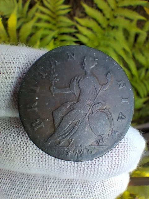 GREAT BRITAIN GEORGE II Halfpenny Coin 1748 £9.95 - PicClick UK