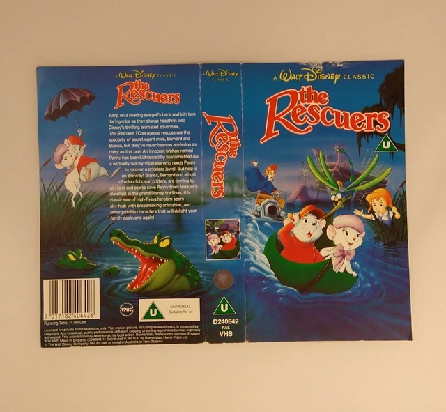DISNEY'S THE RESCUERS (VHS cover) £2.50 - PicClick UK