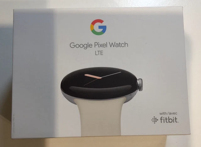 GOOGLE PIXEL WATCH 41mm Polished Silver Stainless Steel Case with Chalk ...