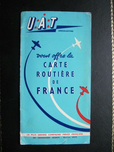 UAT AEROMARITIME ROUTE map France edition 1958 old UTA EUR 39,99 ...