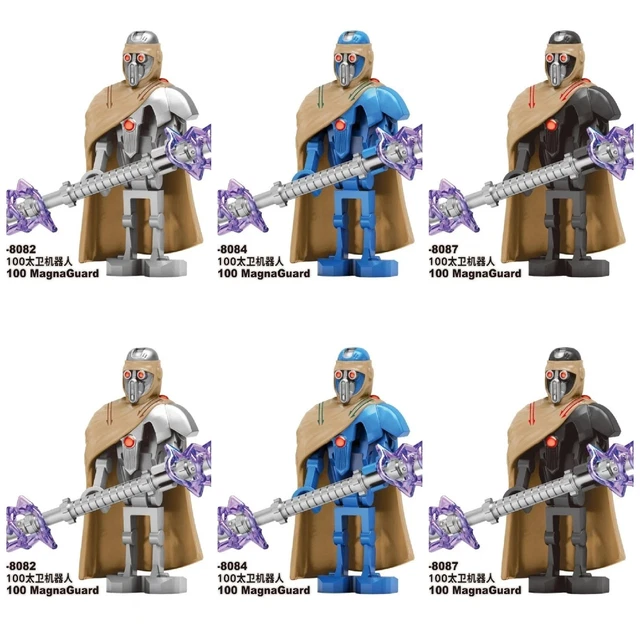 CUSTOM LEGO MAGNA Guard Droid Minifigures x6 Star Wars Robot Soldier ...