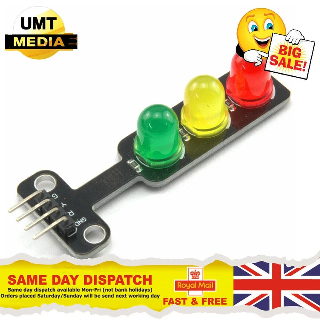 LED TRAFFIC LIGHTS Sensor Module Pi Arduino £2.80 - PicClick UK