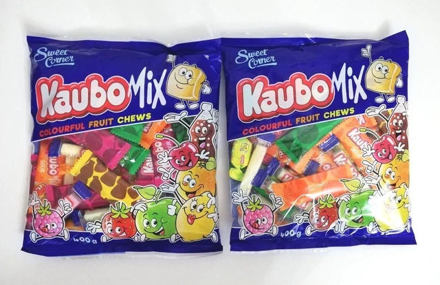 800G KAUBO MIX Colourful Fruit & Cola Flavoured Chewy Sweets(2 x 400g ...