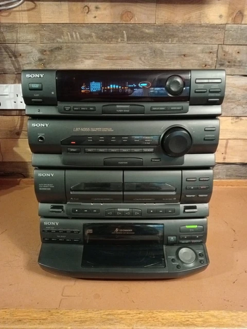 SONY LBT-N355 COMPACT Hi-Fi Stereo System 5 Cd Changer • Tape Decks ...