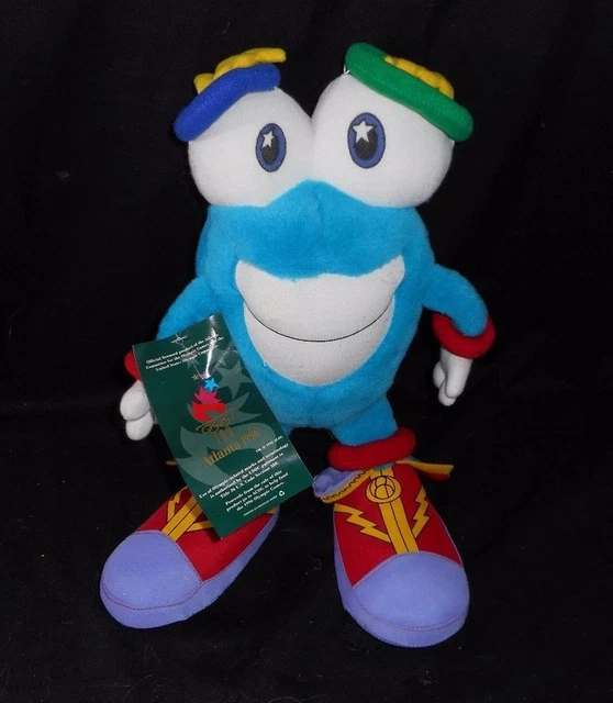 VINTAGE 1996 ATLANTA Jeux Olympiques Mascotte Izzy Whatizit Bleu ...