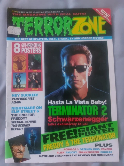 TERROR ZONE VOL. 1 No.1 1991 Horror Cult Film Poster Magazine RARE ...