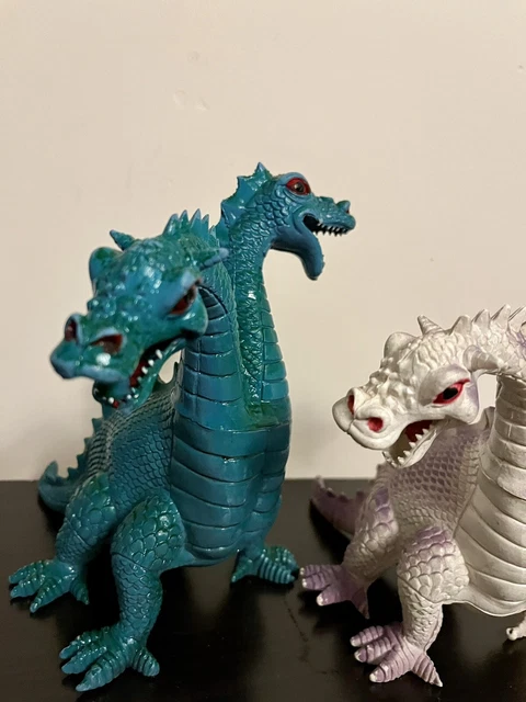 LOT OF 2 Imperial 2 Two Headed Dragons Vintage 1983 Figure Beast Hong ...
