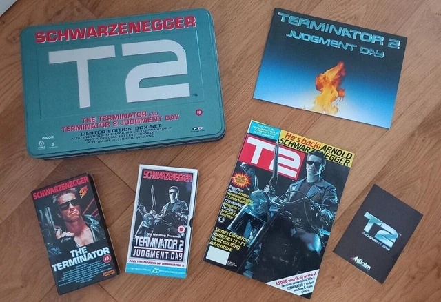 TERMINATOR & TERMINATOR 2 VHS Metal Box Set complete with extra Bonus ...