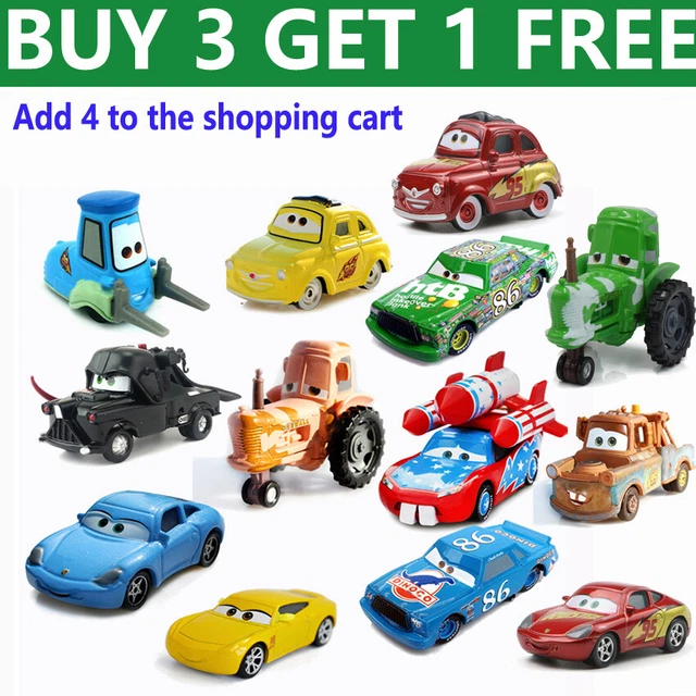DISNEY PIXAR CARS Diecast 1:55 Lightning McQueen Mater Toys Lot Loose ...