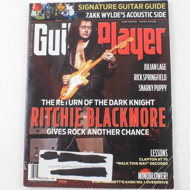 GUITAR PLAYER MAGAZINE May 2016 Ritchie Blackmore & Rick Springfield £6 ...