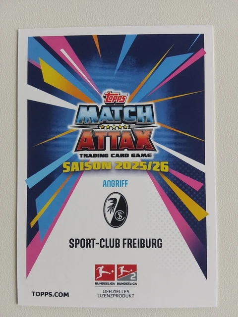 TOPPS MATCH ATTAX Bundesliga 2025-26 Michael Gregoritsch Nr. 71 SC ...