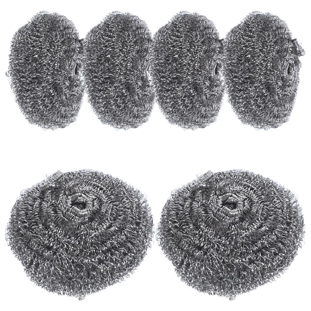 6 PCS STAINLESS Steel Wool Dish Pan for Sink Scourers Sponges EUR 12,18 ...