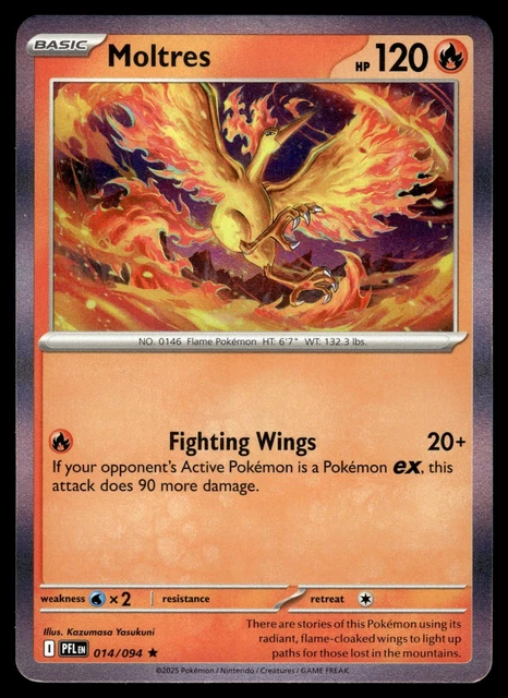 MOLTRES - 014/094 Rare Phantasmal Flames Pokemon Holo NM $2.00 ...