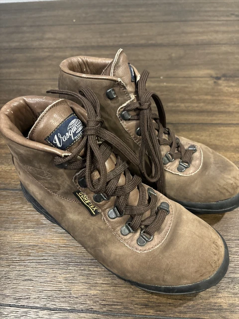VASQUE SUNDOWNER 7530 Brown Gore-Tex Leather Hiking Boots Made in Italy ...