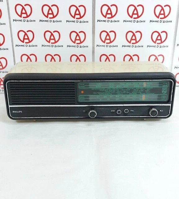 PHILIPS 19RB244 RADIO à Transistors MW/FM Midcentury 1960's Vintage Déco Fonctio EUR 34,98 ...
