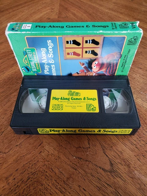 VHS SESAME STREET - Play-Along Games & Songs (VHS, 1986) Vintage! $22. ...