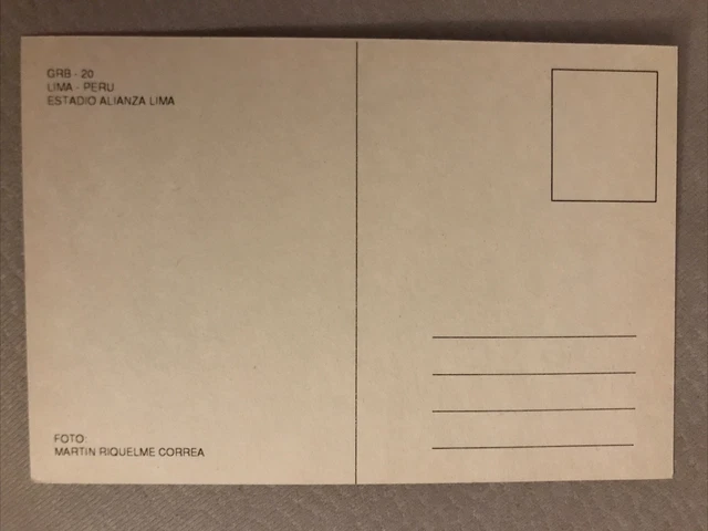 LIMA - Stadium Alianza Lima - Perù 🇵🇪(Cod.GRB-20) Privat Postcard EUR 3 ...