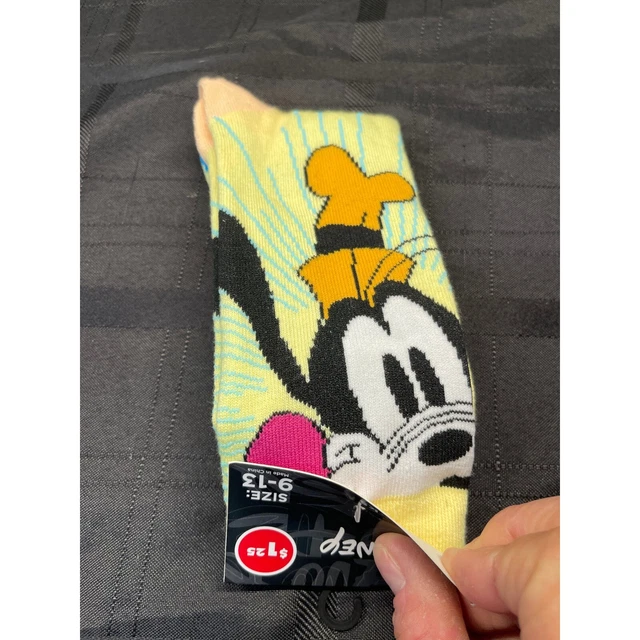 DISNEY GOOFY CREW Socks Fun Character Socks Size 9-13 NWT £6.68 ...