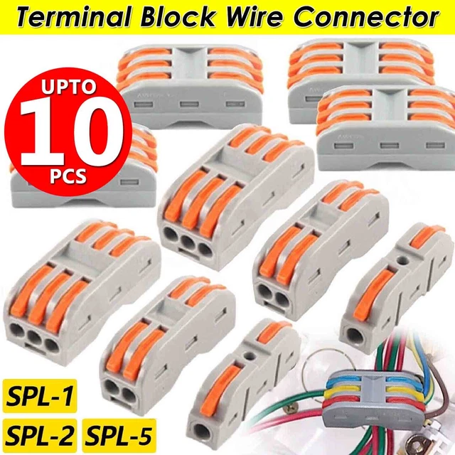LEVER NUT WIRE Connectors Electrical Cable Terminal Block Clamp ...