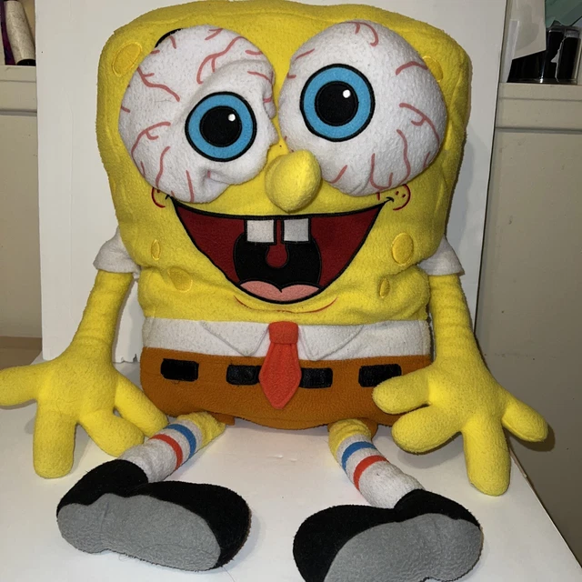 VINTAGE NICKELODEON SPONGEBOB SquarePants Large Plush With Bulging Eyes ...