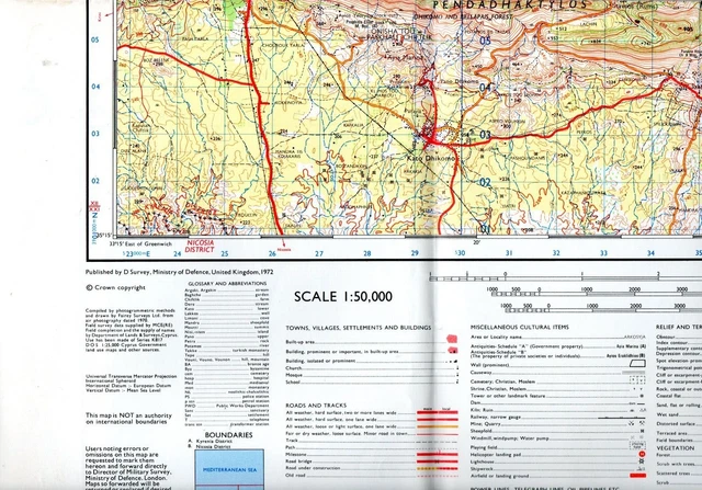 FIVE MAPS OF Northern Cyprus Scale 1:5000 1970'S EUR 29,24 - PicClick IT