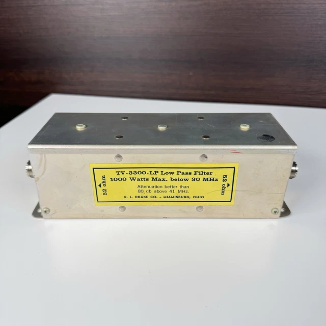 VINTAGE RL DRAKE TV-3300-LP Low Pass Filter 1000 watts 52 Ohm ...