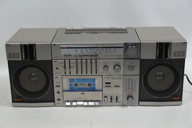JVC PC-11 PORTABLE Stereo System Boombox Ghettoblaster 1980's Japan (PC ...