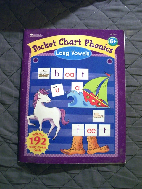 Learning Resources Pocket Chart Phonics Long Vowels Ready To Use Cards