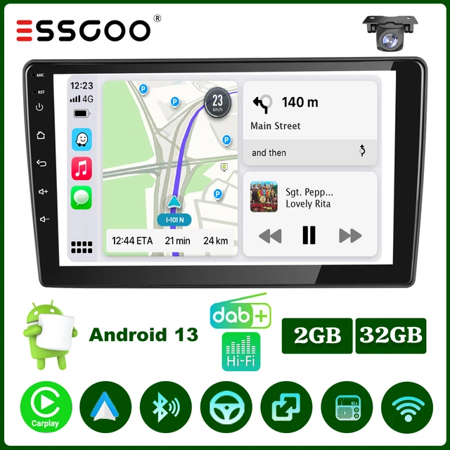 FÜR PEUGEOT 407 2004-2011 BT Carplay Autoradio DAB+ GPS Navi Android 13 ...