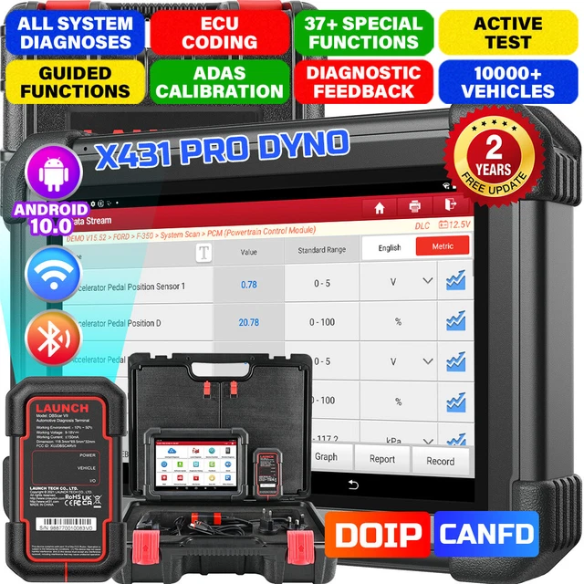 LAUNCH X431 PRO DYNO Profi KFZ OBD2 Diagnosegerät ALLE SYSTEM ECU Key ...