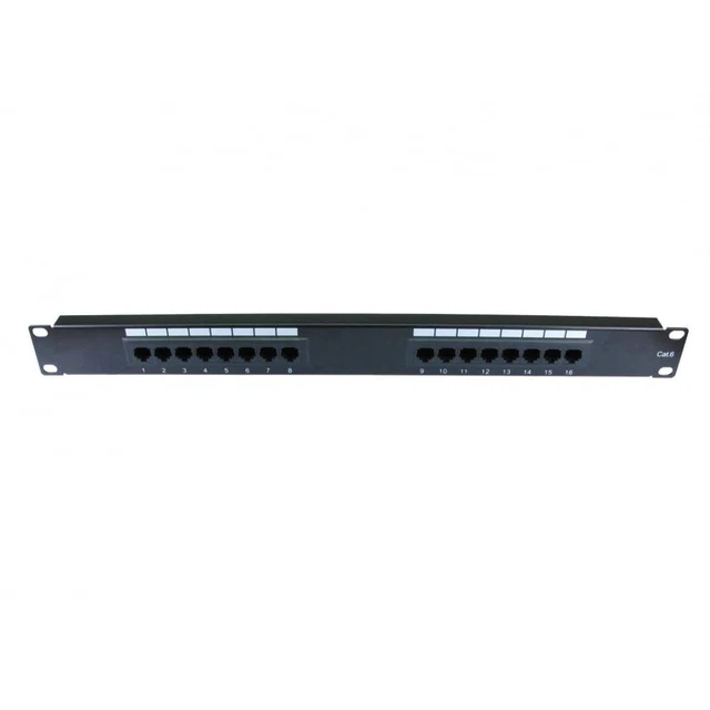 16 PORT WAY Cat6 RJ45 Patch Panel 1U 19" Network Rack Mountable IDC ...